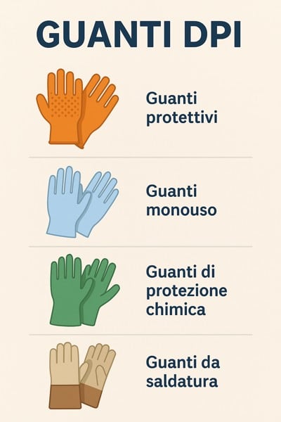 DPI protezione mani: tutto sui guanti come dispositivi di protezione